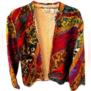Vintage | Jackets & Coats | Vintage Chicos Silk Woven Jacket Heritage ...